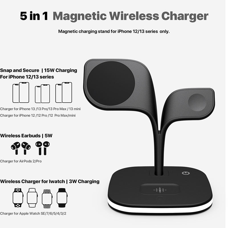 Bloom Charge™ - Best MagSafe iPhone 14 Pro Wireless Charger – Gravgoods